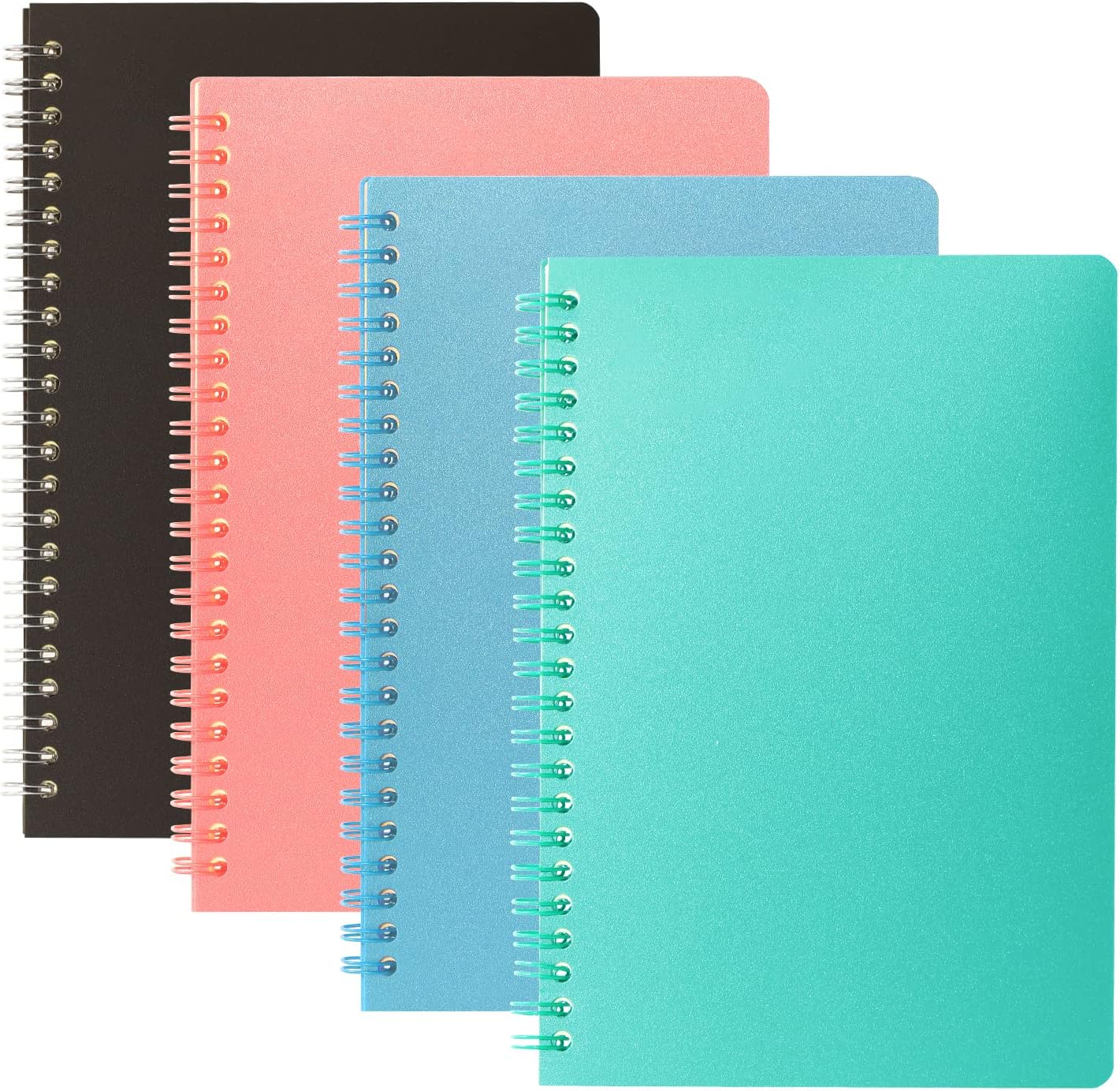 4 Pack College Ruled Spiral Notebooks, A5 Hardcover Spiral Journal and ...