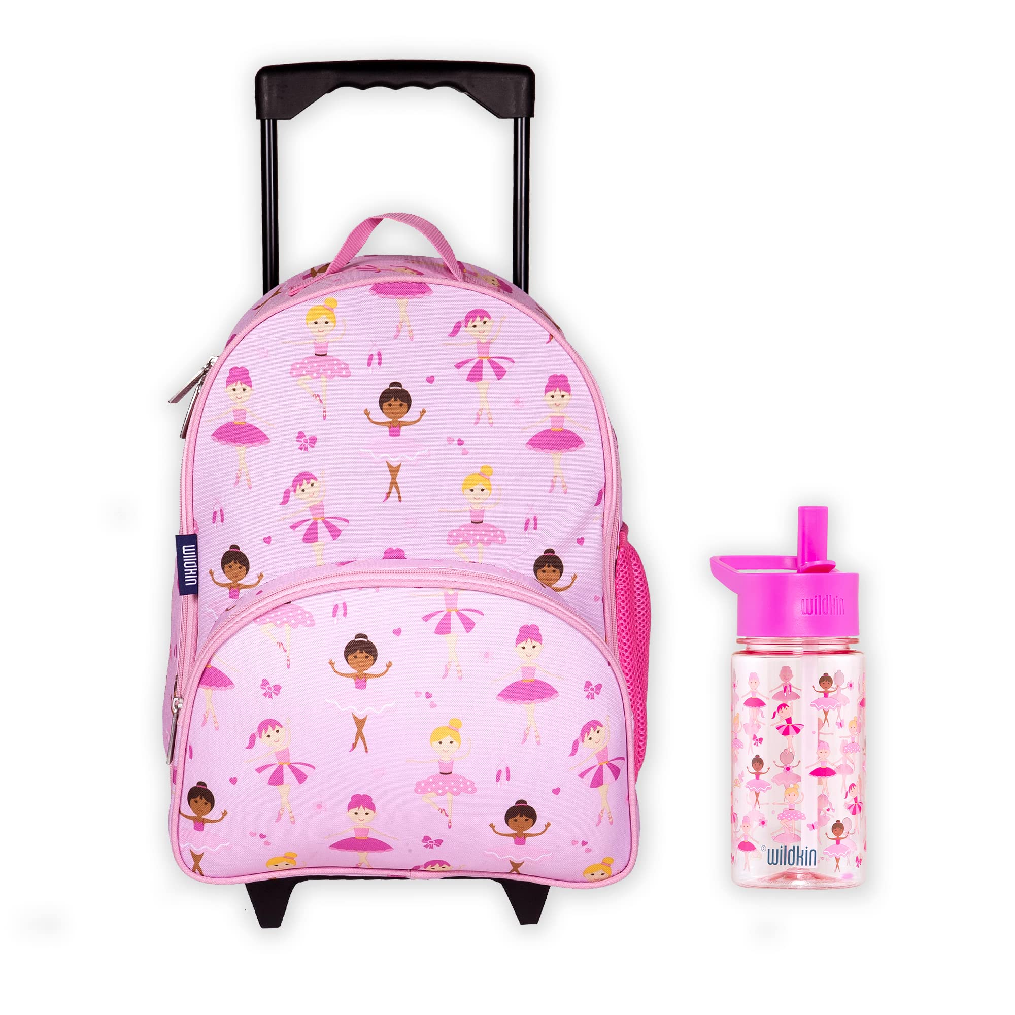 Amazon.com: Wildkin Kids Rolling Luggage Bundle with 16 Ounce Reusable ...