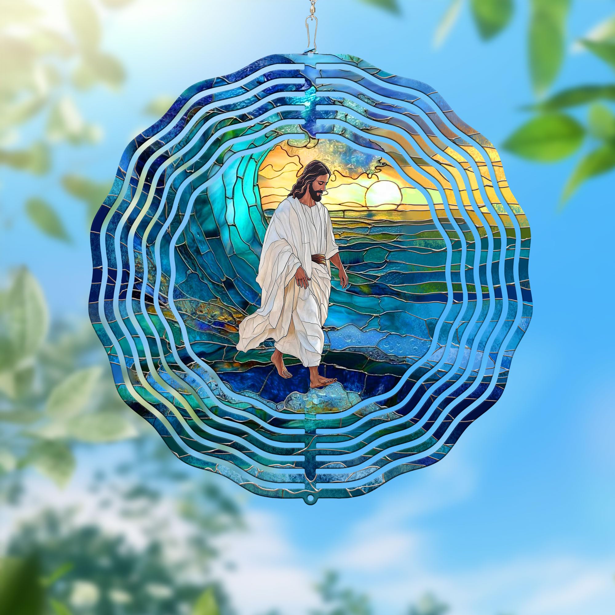 Amazon.com: Jesus Walks on Water Wind Spinner MLN3857WS, 12 inches - 3D ...