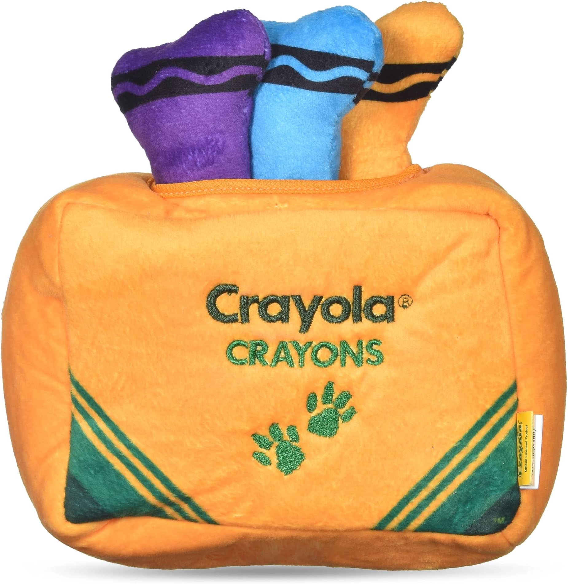 Pet Supplies : Crayola for Pets Crayon Burrow Toy Plush Squeaker Dog ...