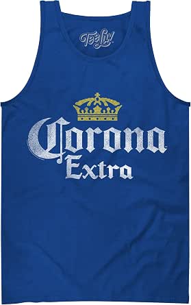 Amazon.com: Tee Luv Men's Faded Corona Tank Top - Corona Beer Logo Tank ...
