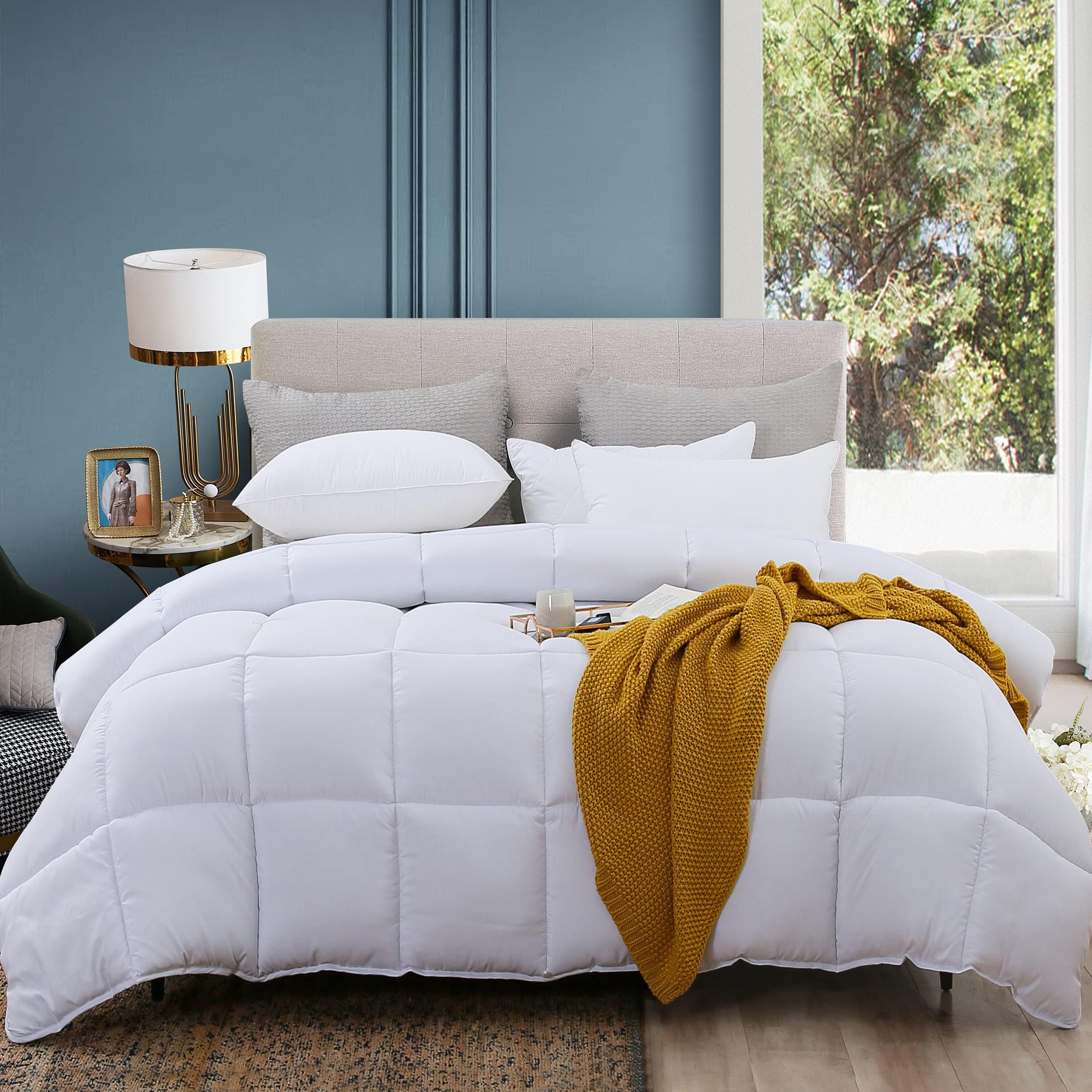 Amazon.com: Chezmoi Collection White Twin Comforter Duvet Insert - All ...