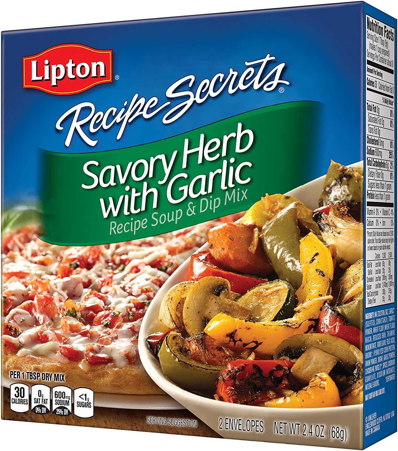 Amazon.com : Lipton Recipe Secrets Savory Herb with Garlic Soup and Dip ...