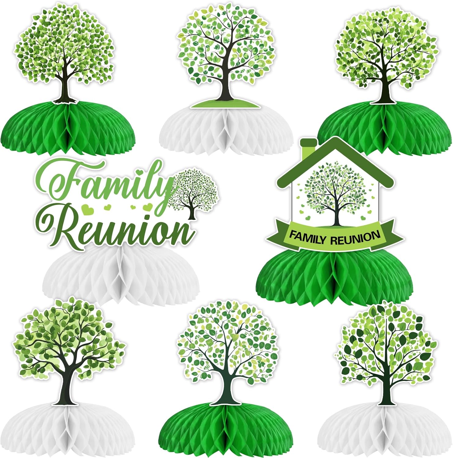 Amazon.com: Kreatwow Family Reunion Table Decorations 8PCS Family ...