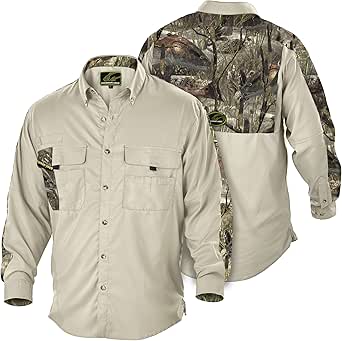 Amazon.com: Fishouflage Medium Redfish Camo Guide Shirt – Men’s Split ...