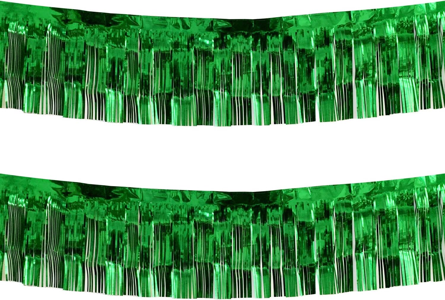 Amazon.com: Blukey Thick 10 feet by 15 inches Green Foil Fringe Garland ...