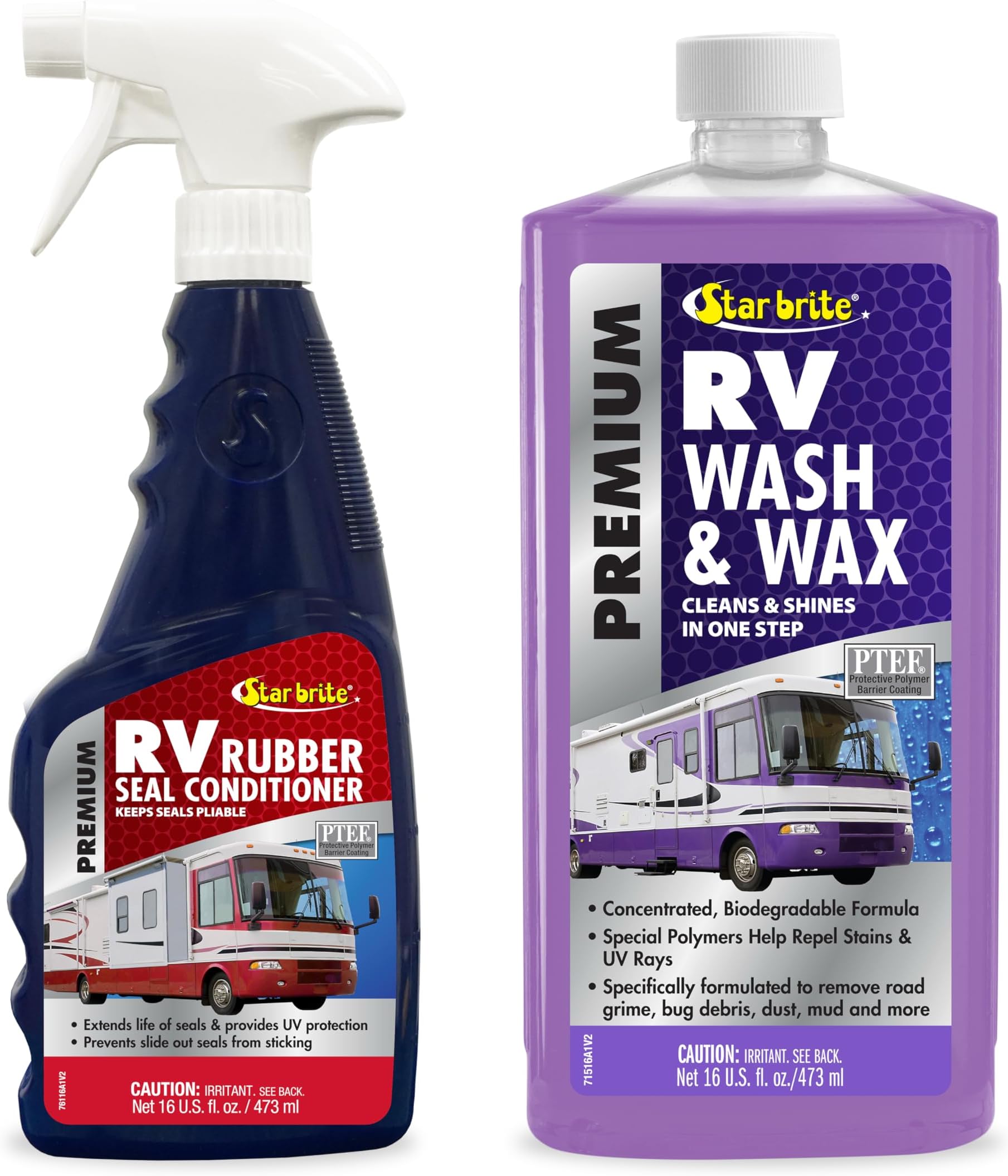 Amazon.com: STAR BRITE Premium RV Rubber Seal Conditioner + RV Wash ...