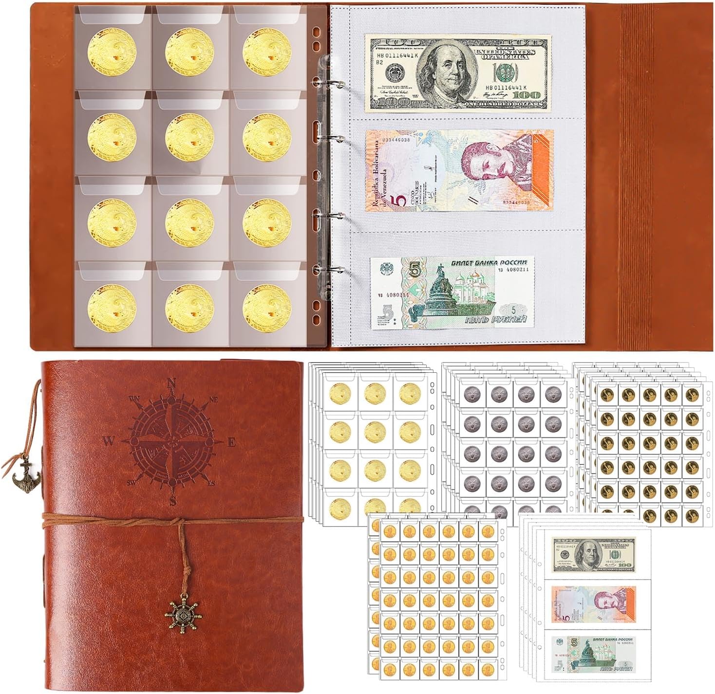 Amazon.com : Coin Collection Book Holder for Collectors, 394 Pockets ...