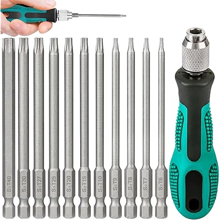 Funmo Torx Screwdriver Set, 100 mm T6-T40 Torx Magnetic Star ...