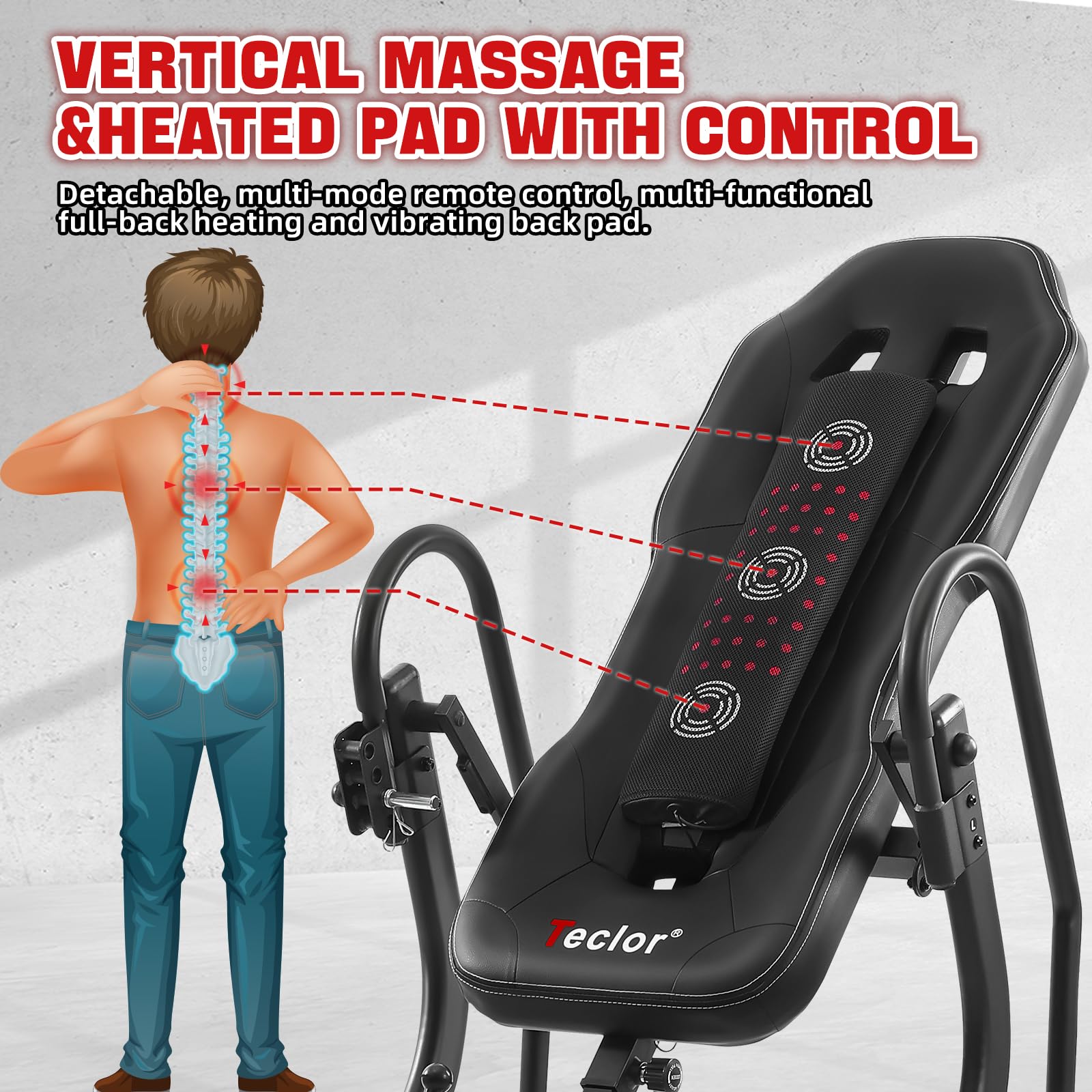Back Pain Relief Inversion Therapy Teclor - 350 Lb Capacity, Heat ...