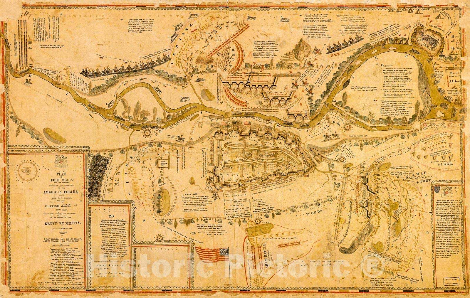Buy Historic 1813 Wall - Plan of Fort Meigs' and its Environs ...