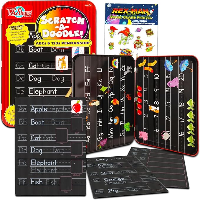 Amazon.com: Numbers and Alphabet Scratch Art Book Set for Toddlers ...