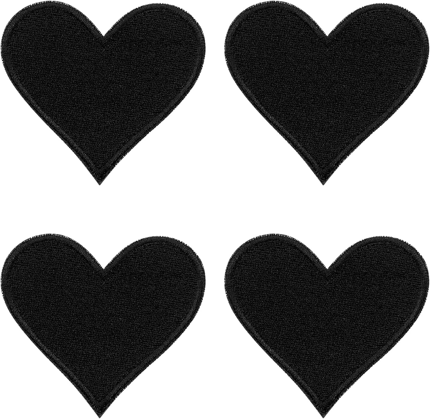 Amazon.com: uxcell 4Pcs Iron on Heart Patches, Sew on Small Heart ...