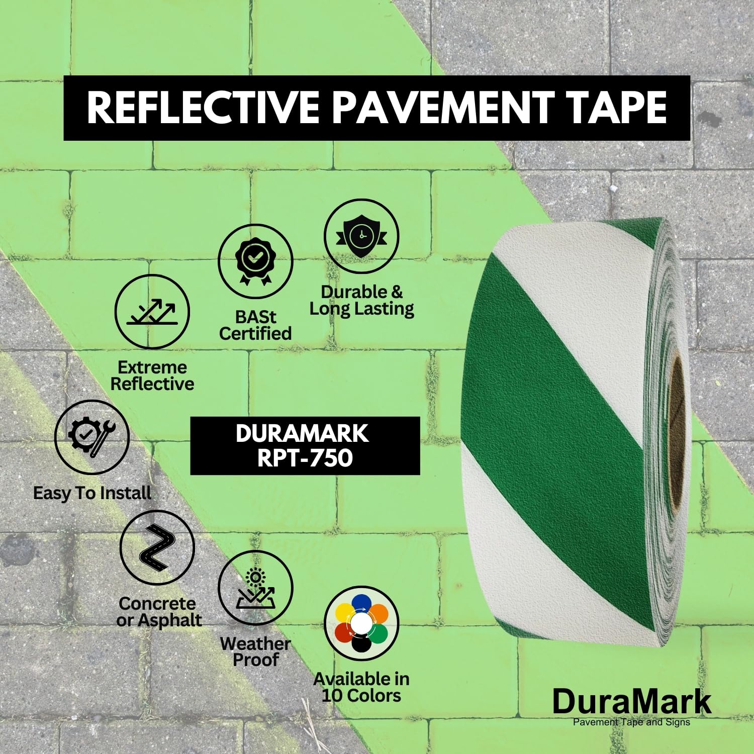 Snapklik.com : DuraMark RPT-750 Hazard Safety Warning Stripe Tape ...