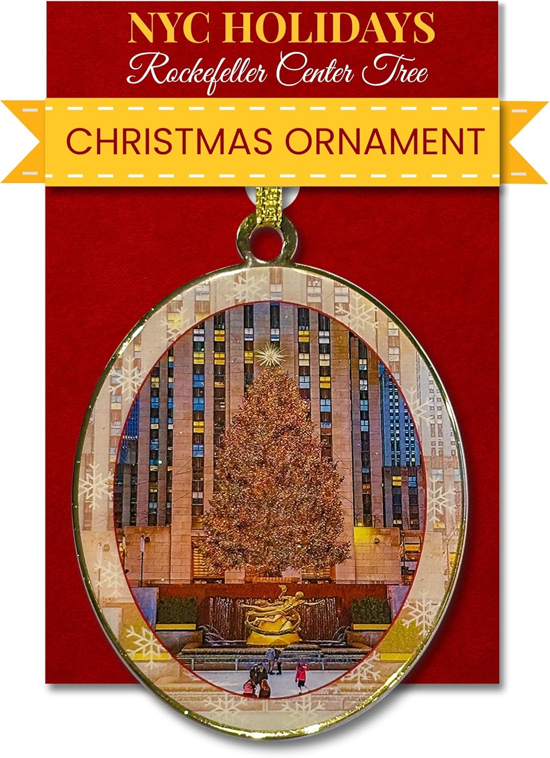 Amazon.com: Rockefeller Center Christmas New York Ornament Featuring ...