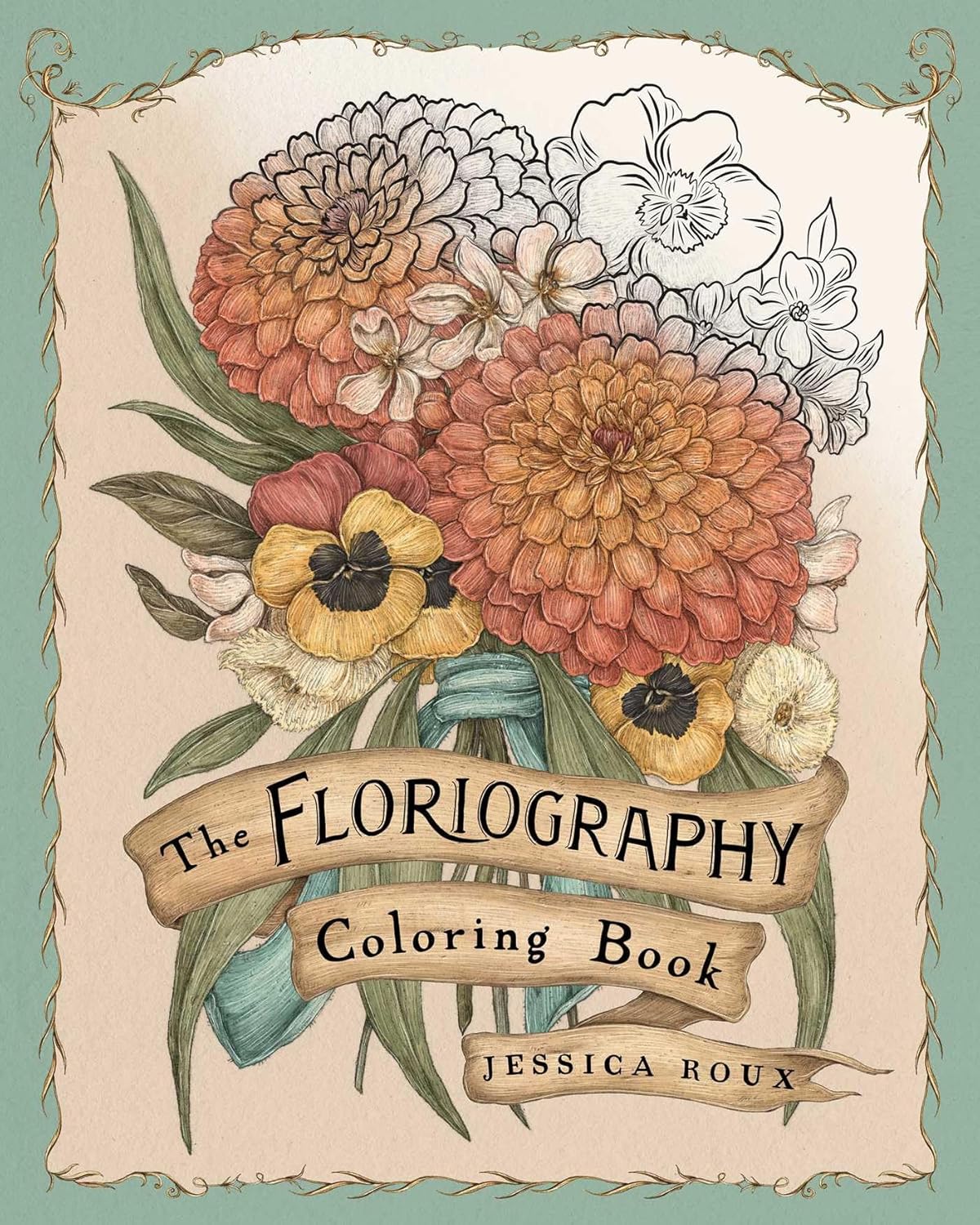 Floriography Coloring Book: Roux, Jessica: 9781524893910: Amazon.com: Books