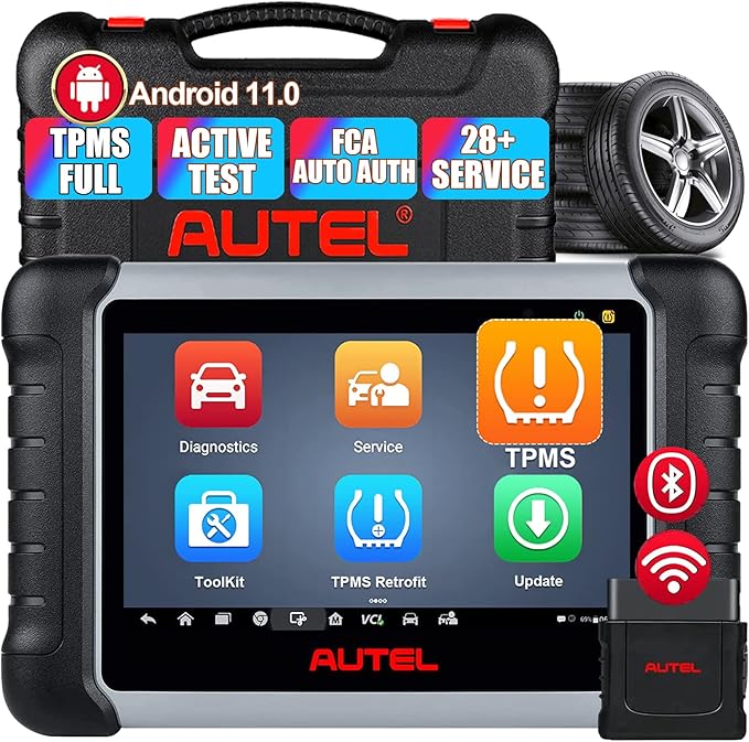 Amazon.com: Autel Scanner MaxiCOM MK808Z-TS: Android 11 Based Bi-Directional TPMS Tool, Updated ...
