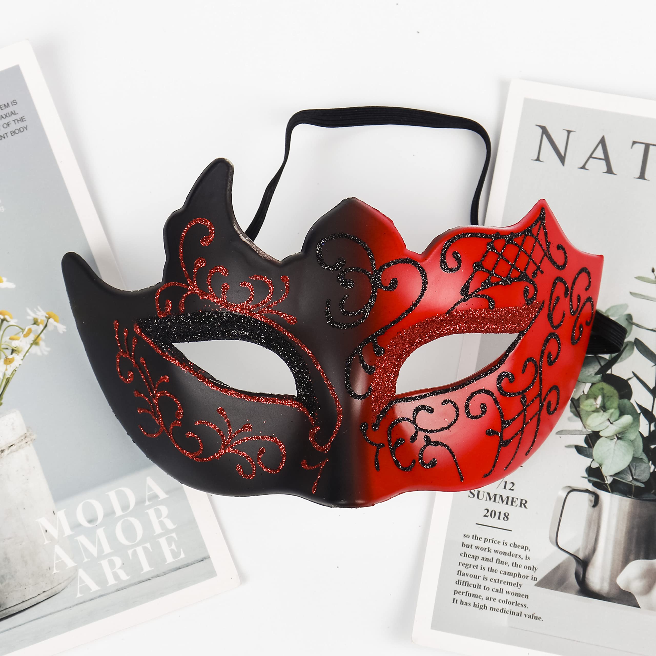 Red And Black Masquerade Masks For Women