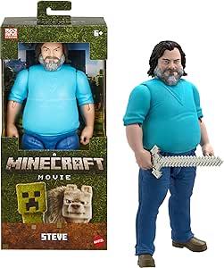 Minecraft Large-Scale Action Figure, 12-inch Posable Steve Toy ...