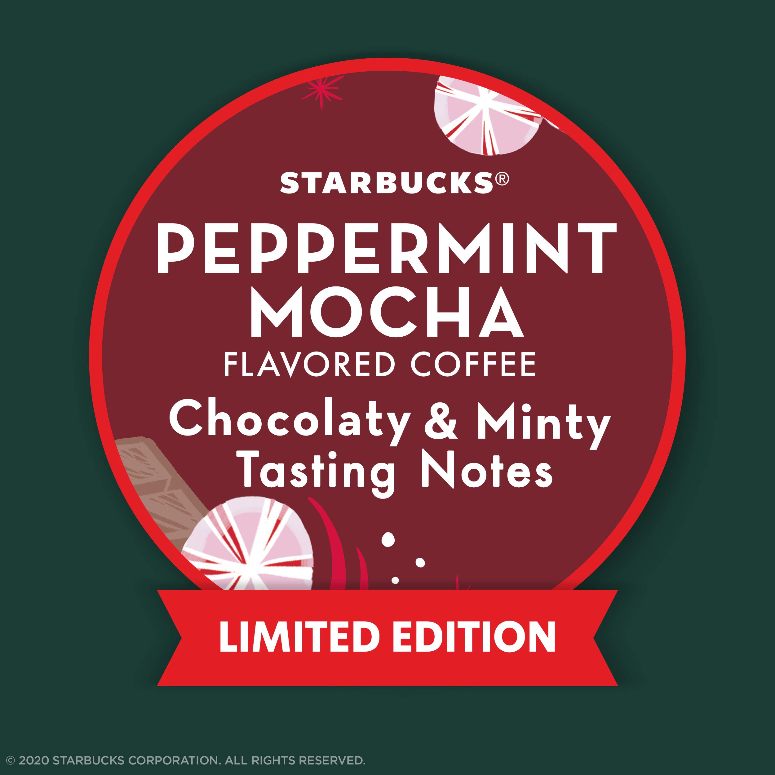 Snapklik.com : Starbucks K-Cup Coffee Pods, Peppermint Mocha Naturally ...