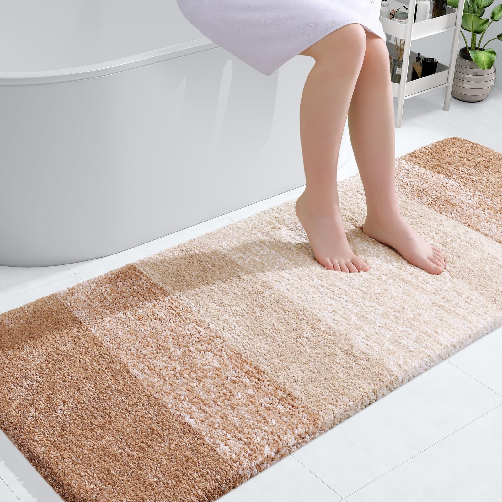 Amazon.com: OLANLY Bathroom Runner Rugs 59x24, Extra Soft Absorbent ...