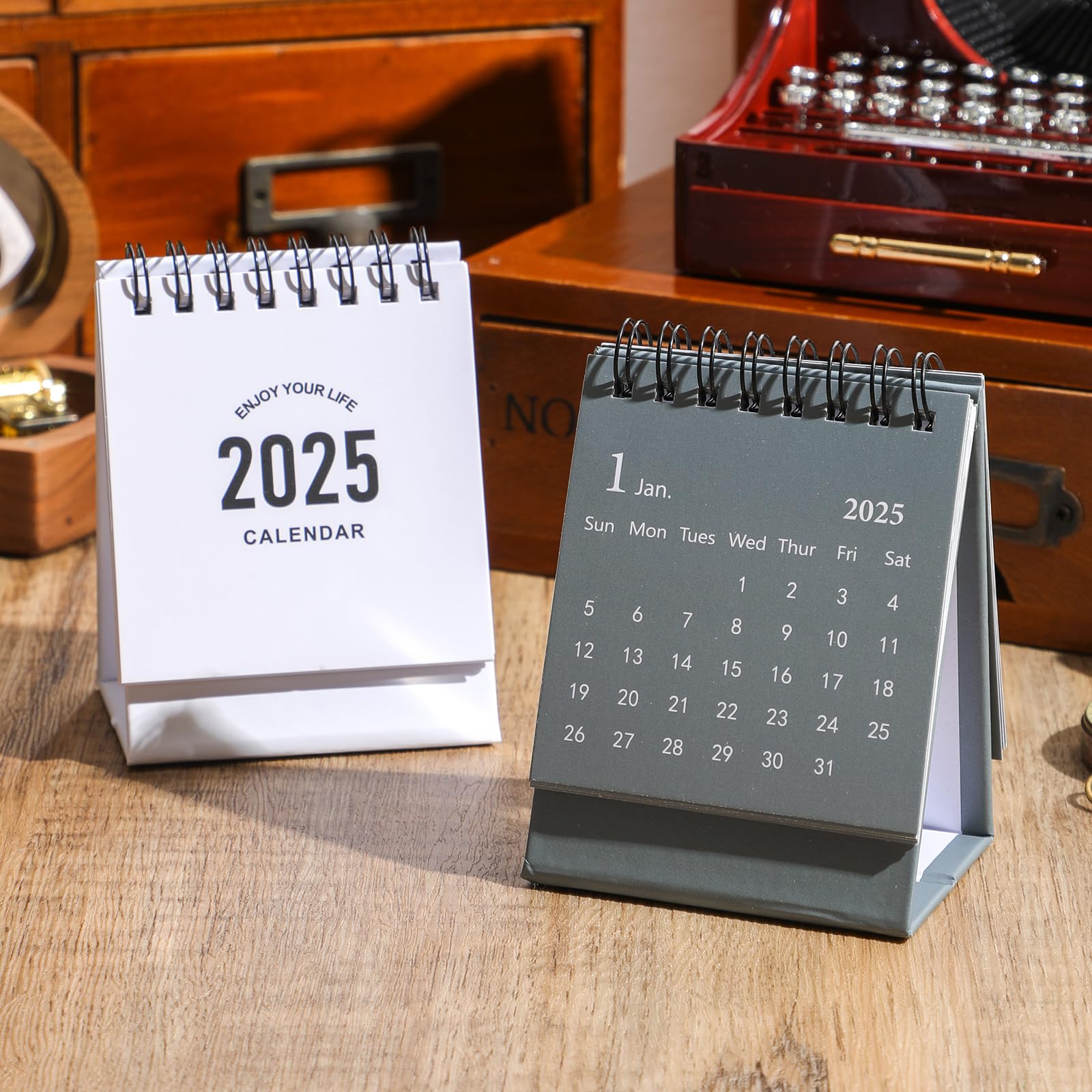 Mini Computer Desktop Calendar Aesthetic Desk Calendar 2025 Runs