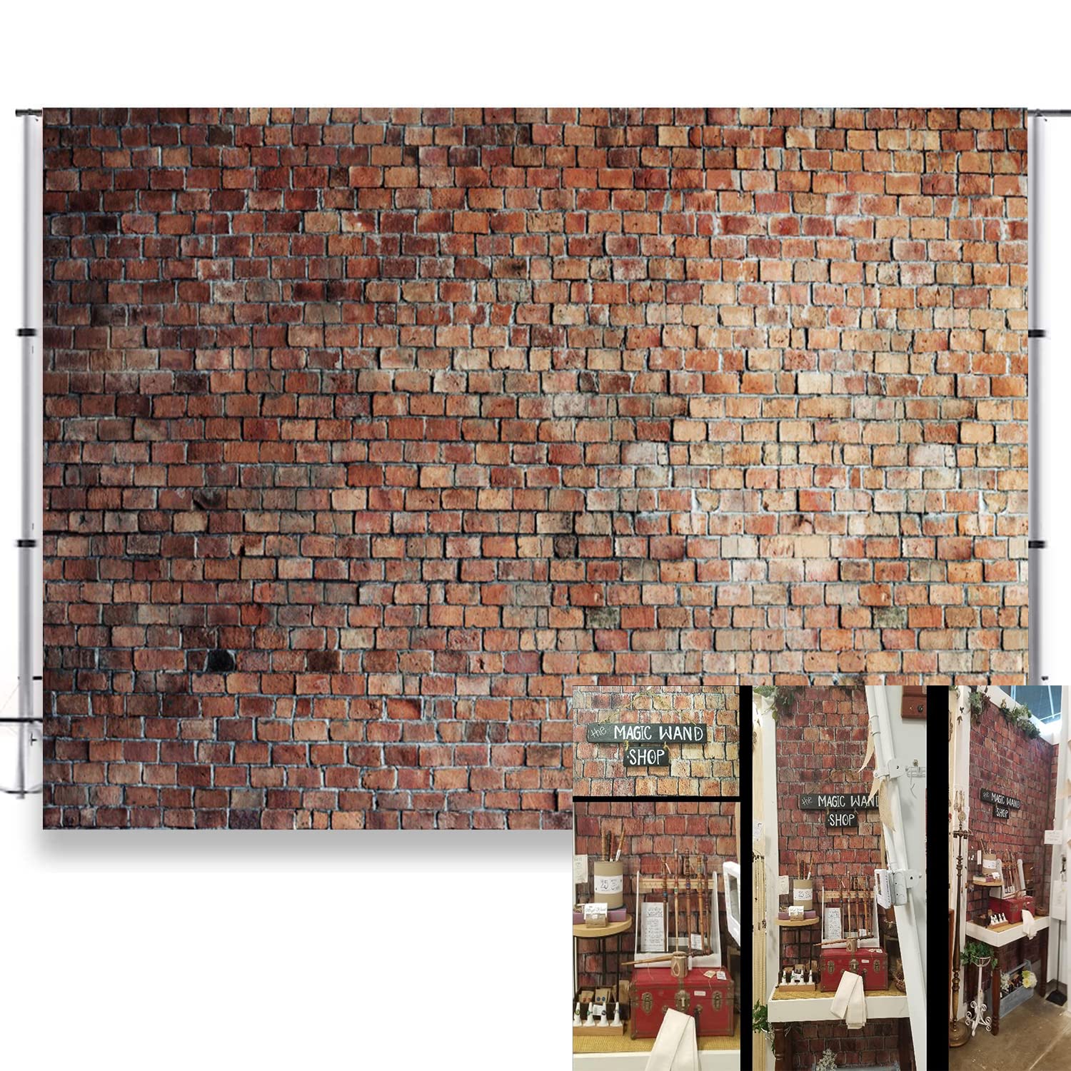 Amazon.com : Red Brick Wall Backdrops for Photography Brick Photo ...