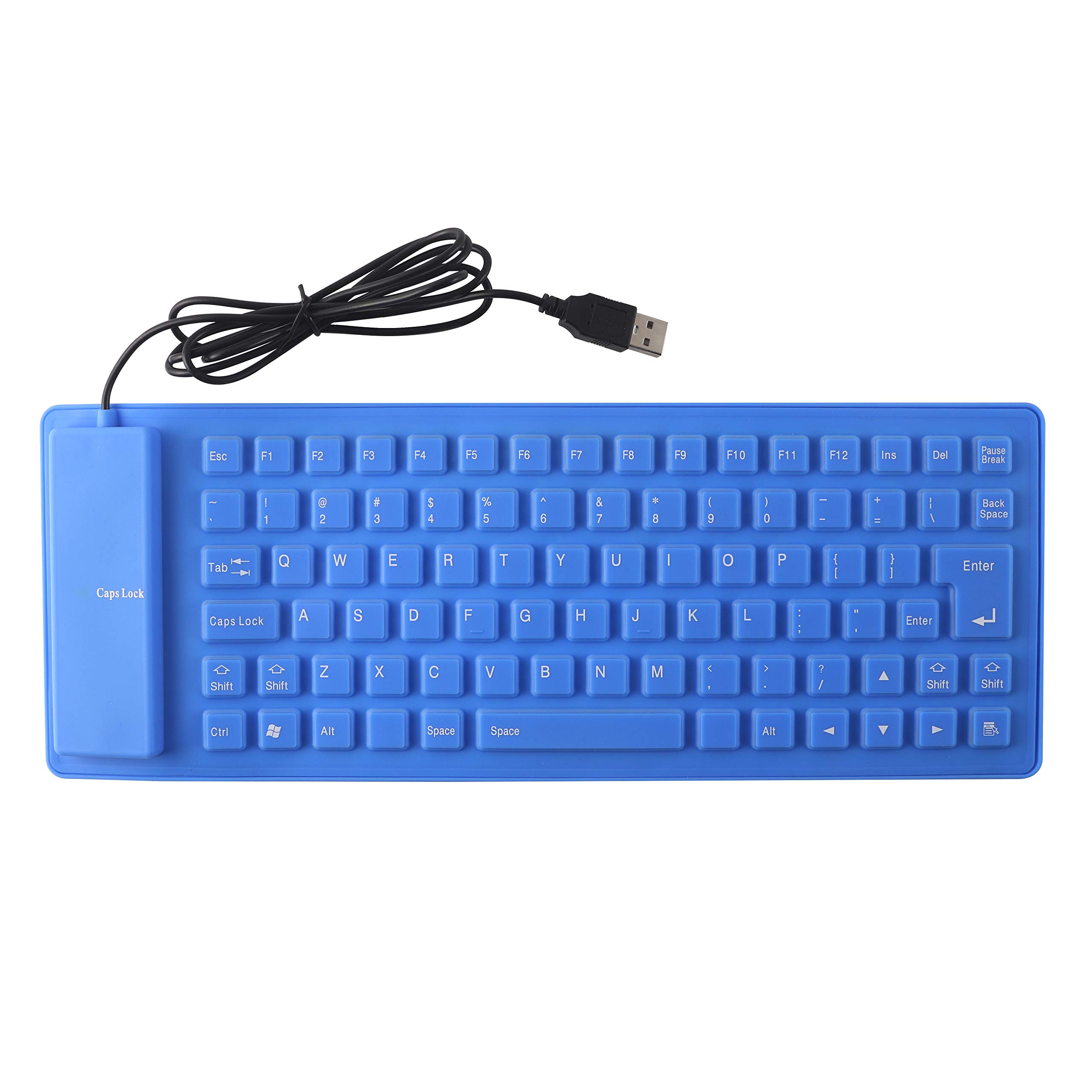 Amazon.com: Foldable Silicone Keyboard Wired Portable Ultra Slim ...