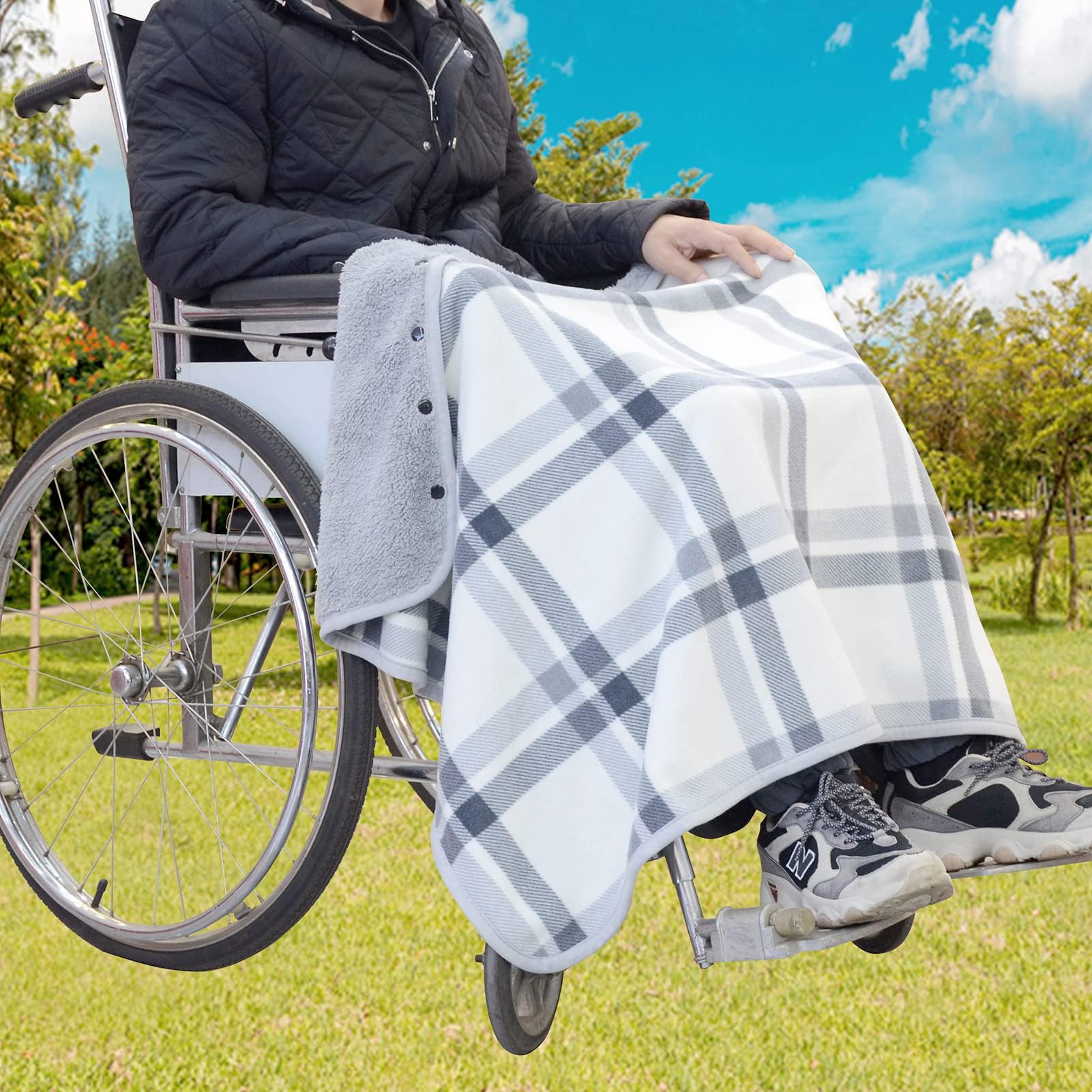 Amazon.com: SUYUDD Wheelchair Lap Blanket, Wheelchair Scarf Blanket for ...