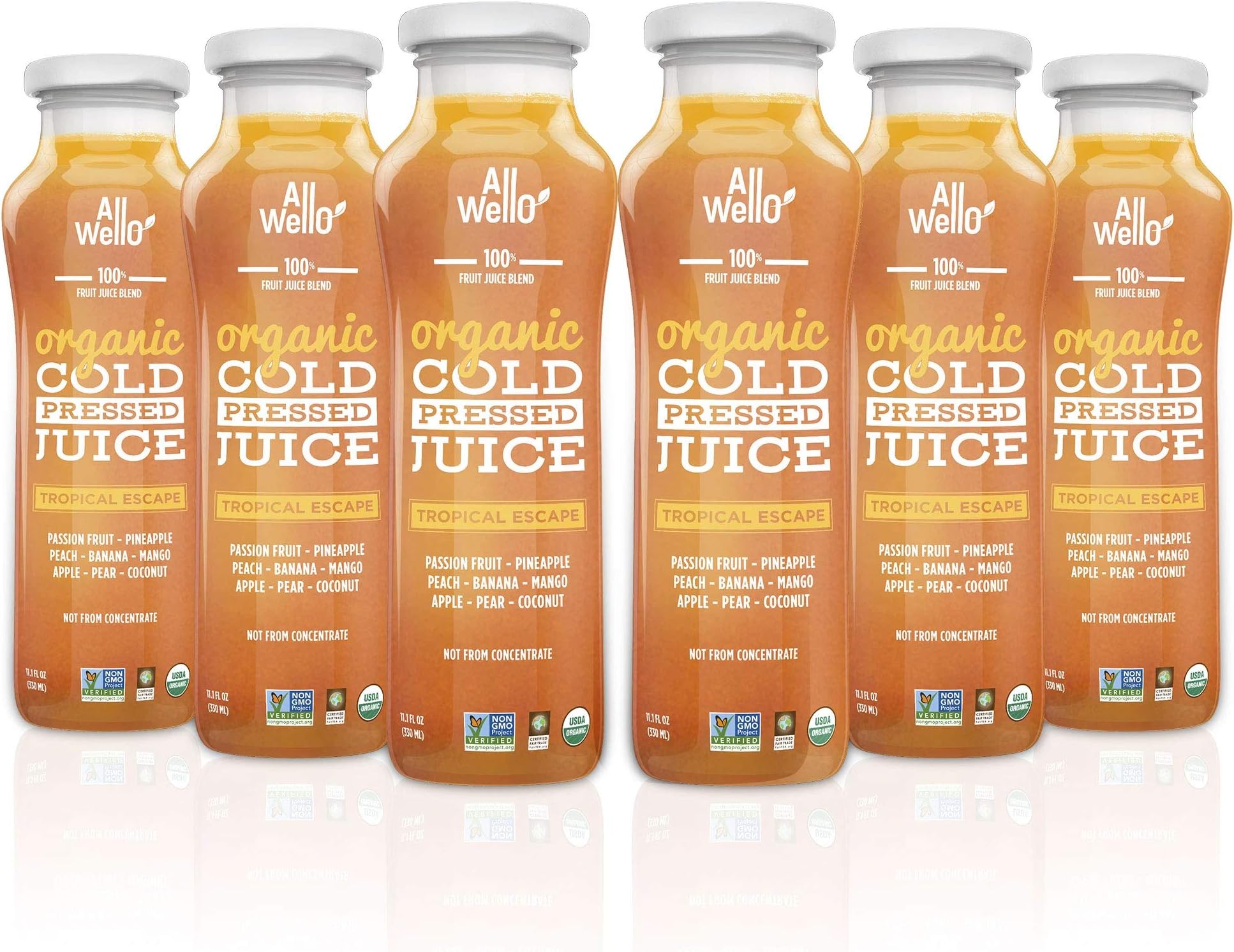Amazon.com : AllWellO Organic Cold Pressed Juice Drinks with Real ...