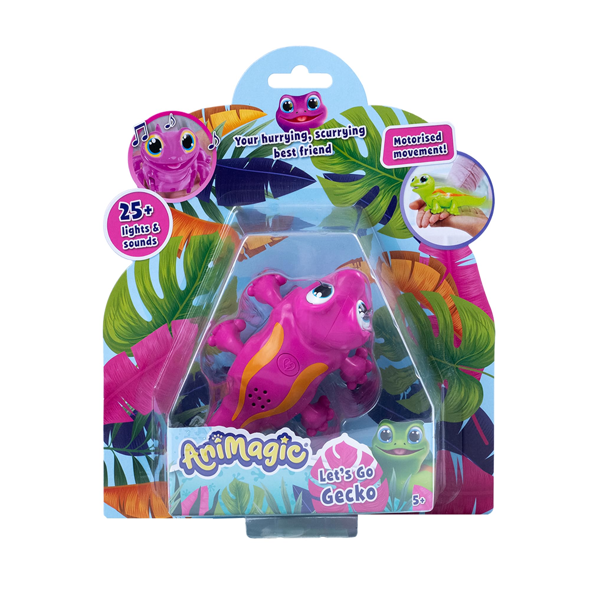 Amazon.com: Goliath Animagic Let's Go Gecko Pink - Motorized Movement ...