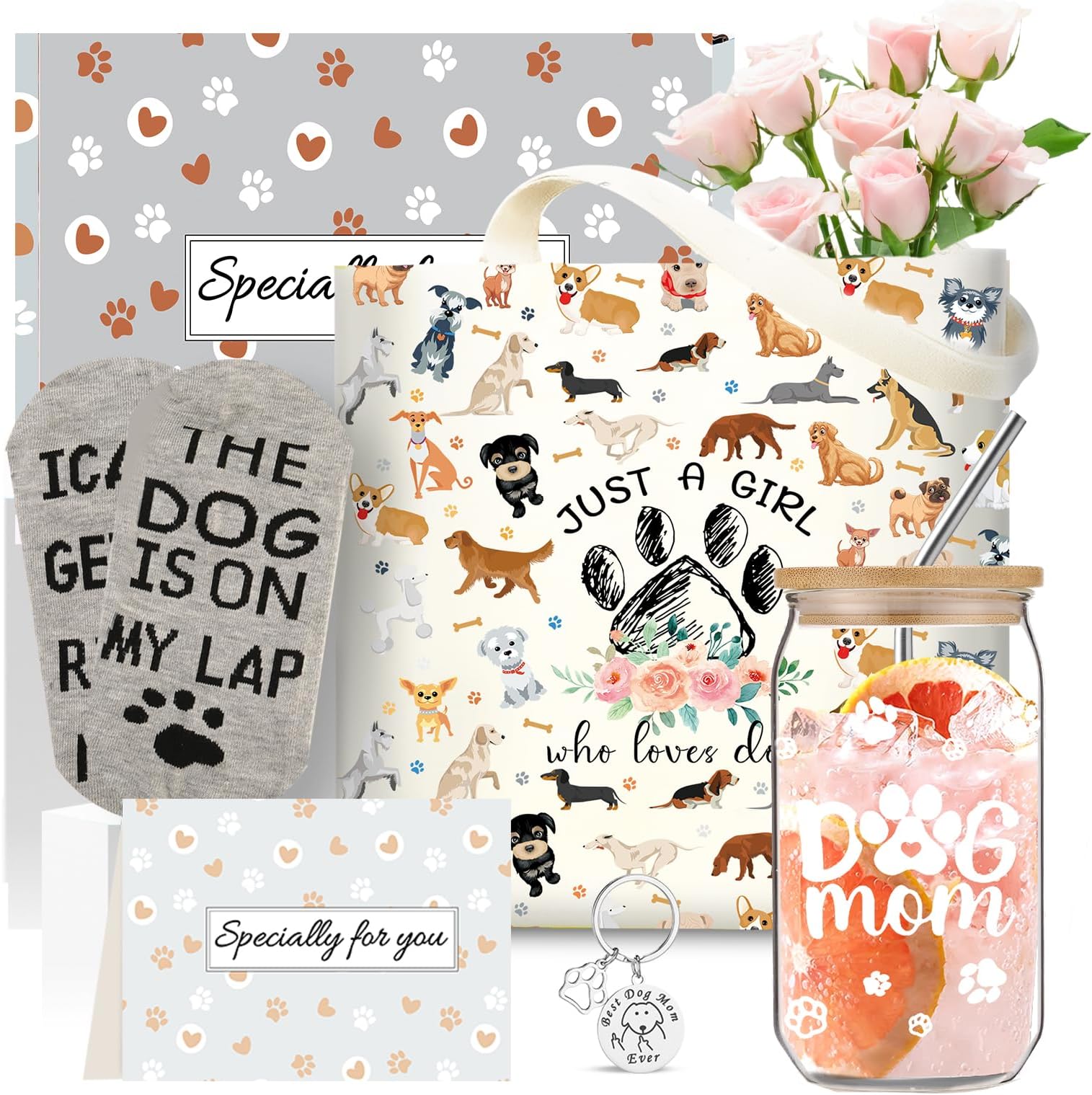 Amazon.com | Haclury Dog Mom Gifts for Women, Dog Themed Gifts,Birthday ...