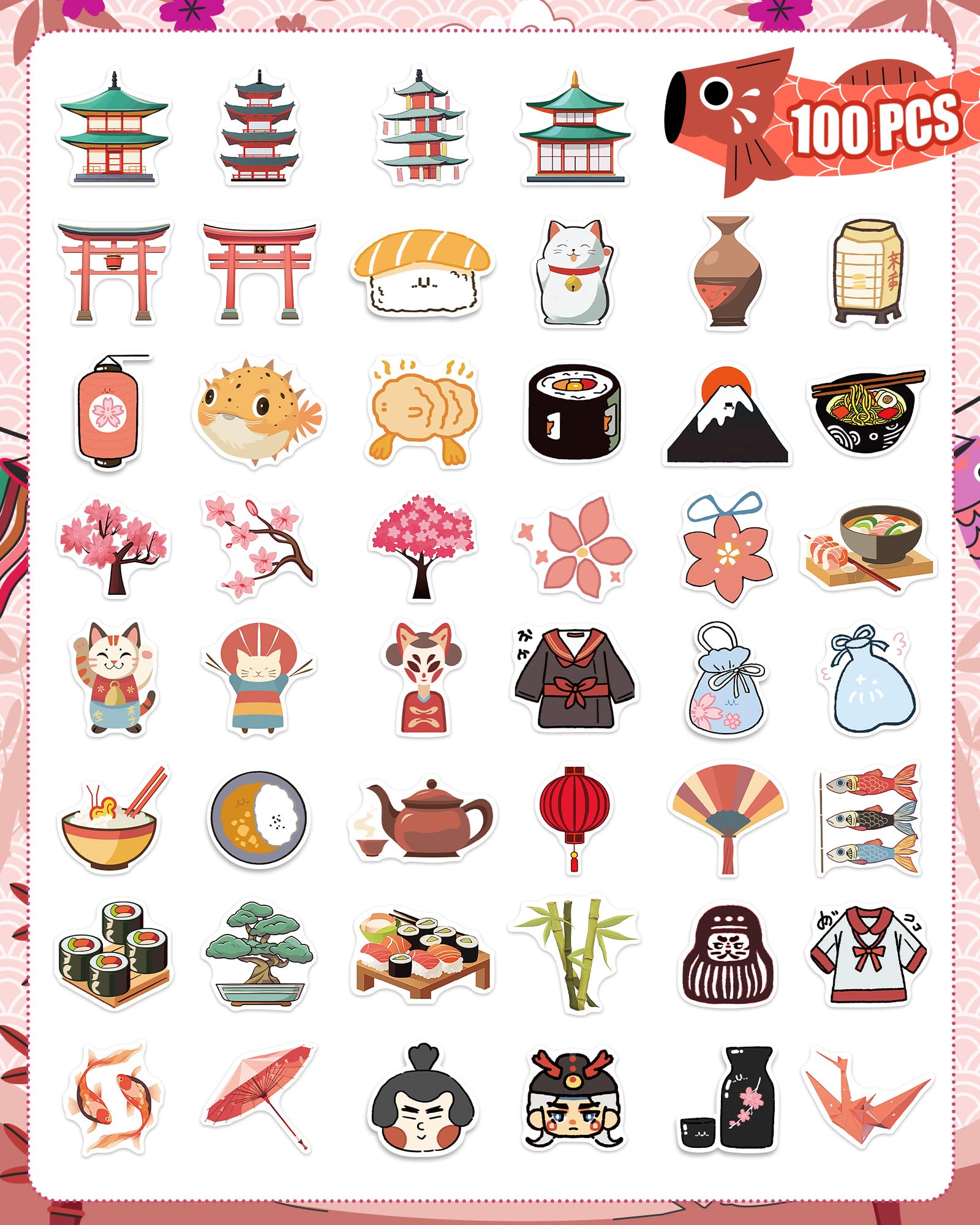 Cute Aesthetic Japanese Stickers