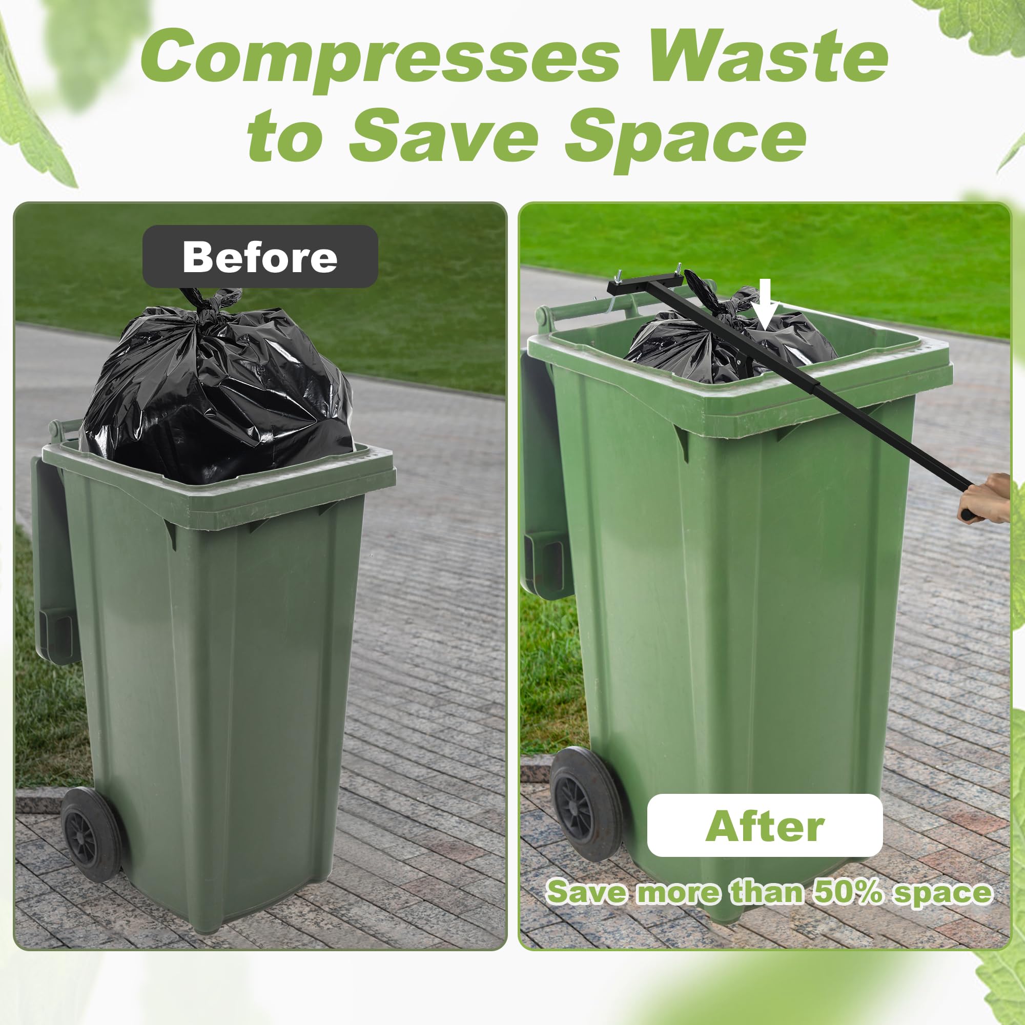 Snapklik.com : Ikare Manual Trash Compactor, Handheld Waste Compaction ...