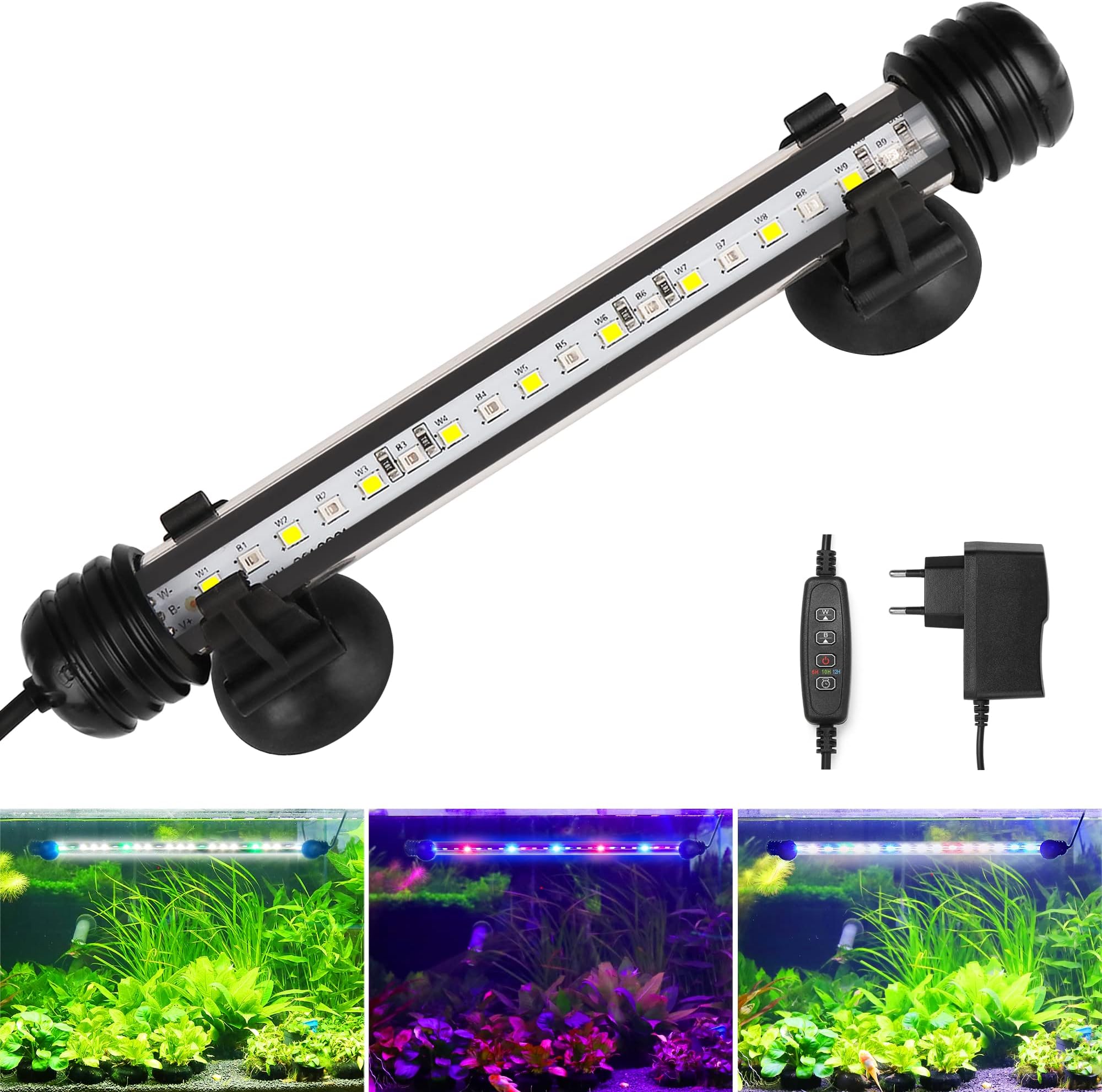 VARMHUS Eclairage Aquarium LED, étanche à L'eau LED Poisson Dragon ...