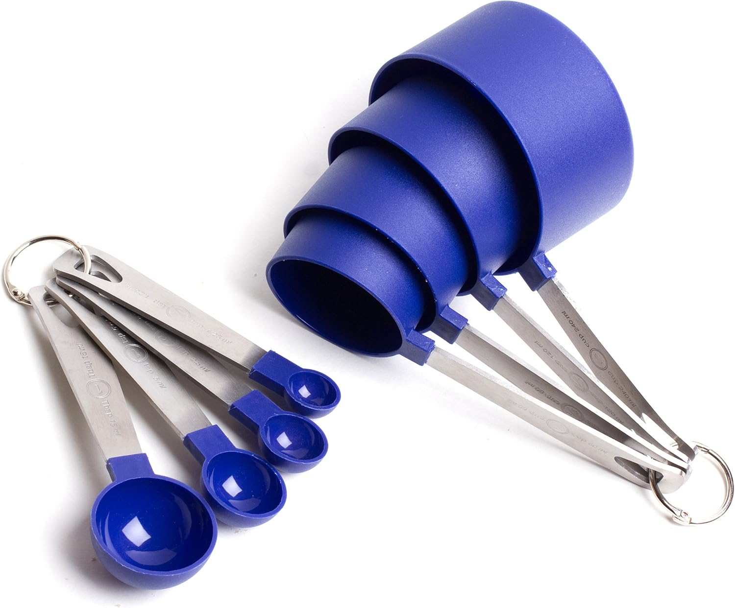 Amazon.com: Cook's Corner 8-Piece Indigo Blue Measuring Tools - 4 ...