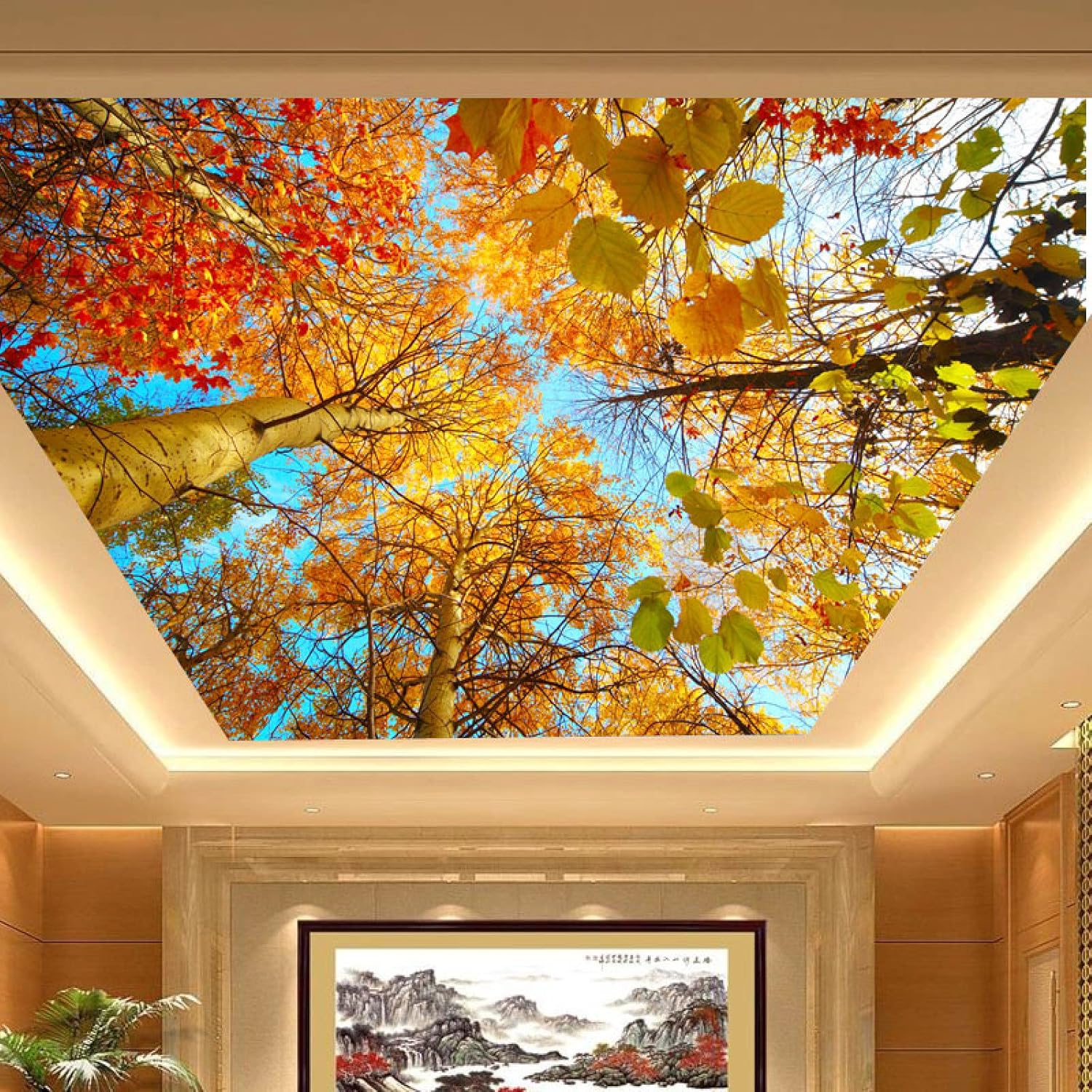 Amazon.com: Modern 3D Photo Wallpaper Murals Autumn Leaves Nature ...