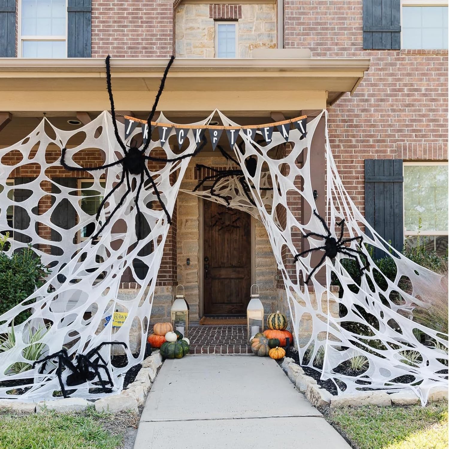 Amazon.com: HISECOO Beef Netting Halloween Spider Webs Decorations ...