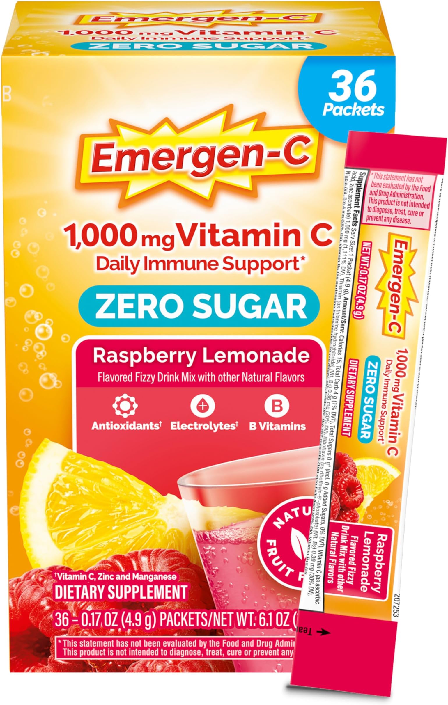 Amazon.com: Emergen-C Immune+ Triple Action Immune Support Powder ...