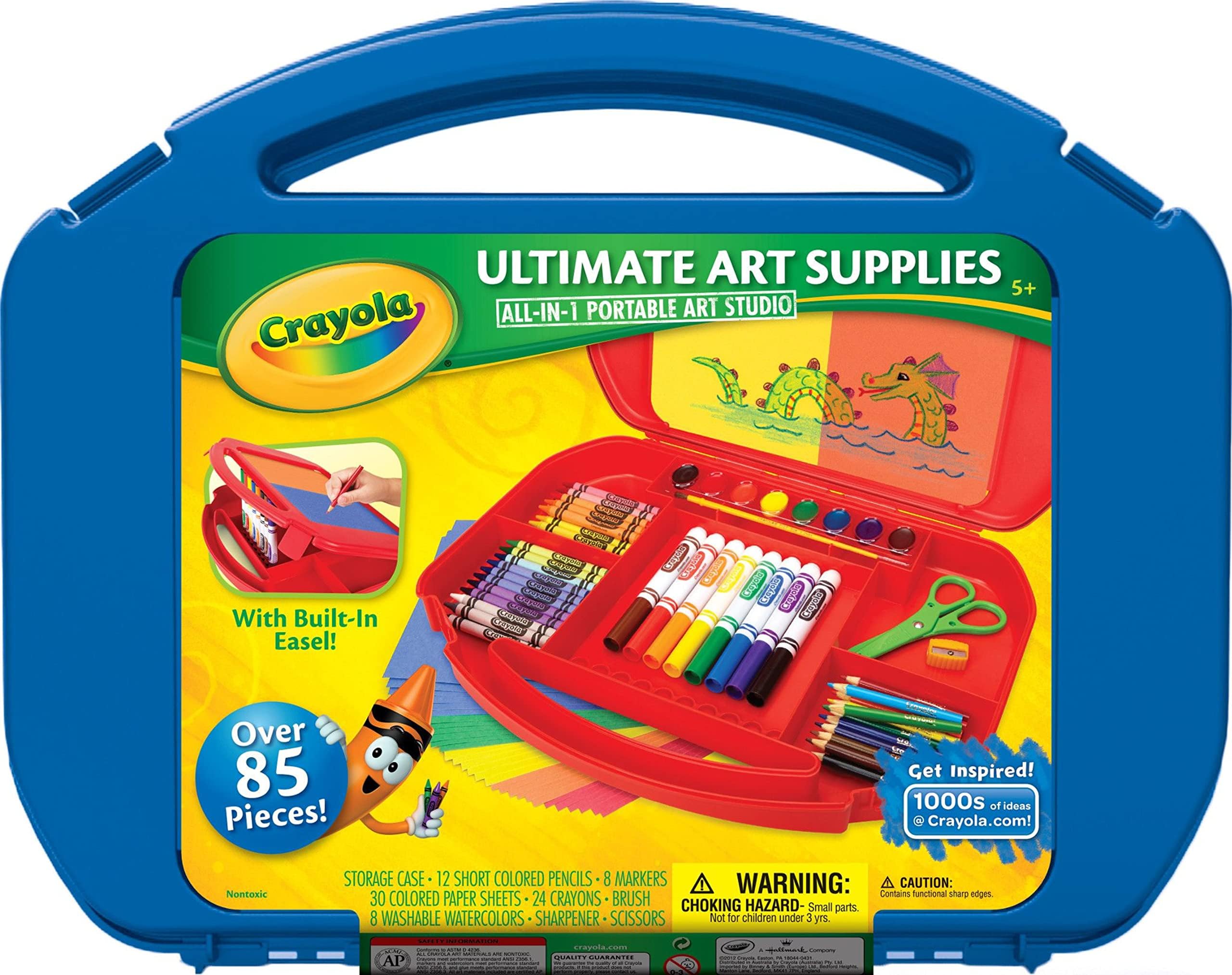 Amazon.com: Crayola Ultimate Art Case With Easel, Kids Art Set, 85 ...