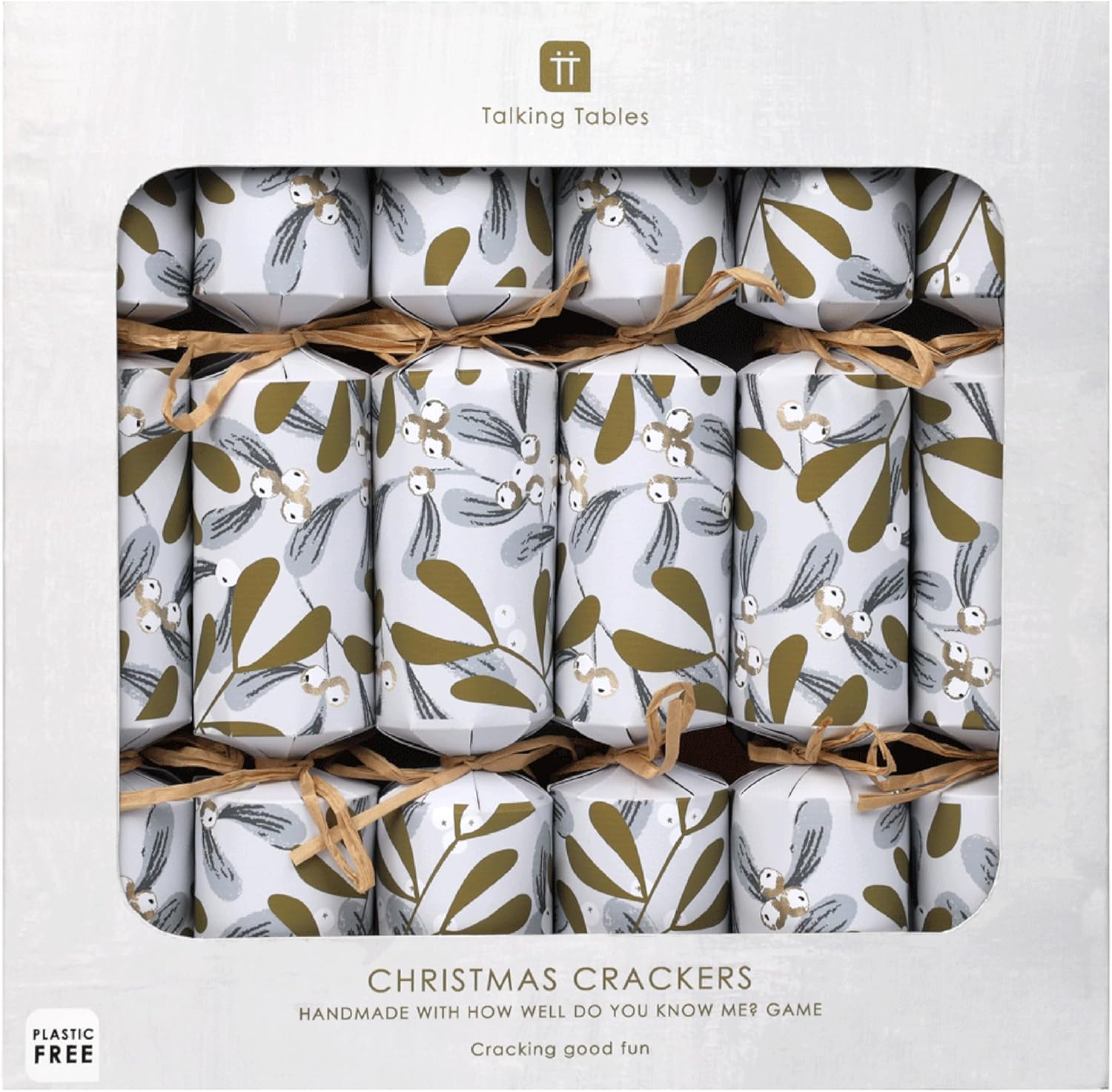 Talking Tables 6 x Christmas Crackers with How well do you know me Game ...