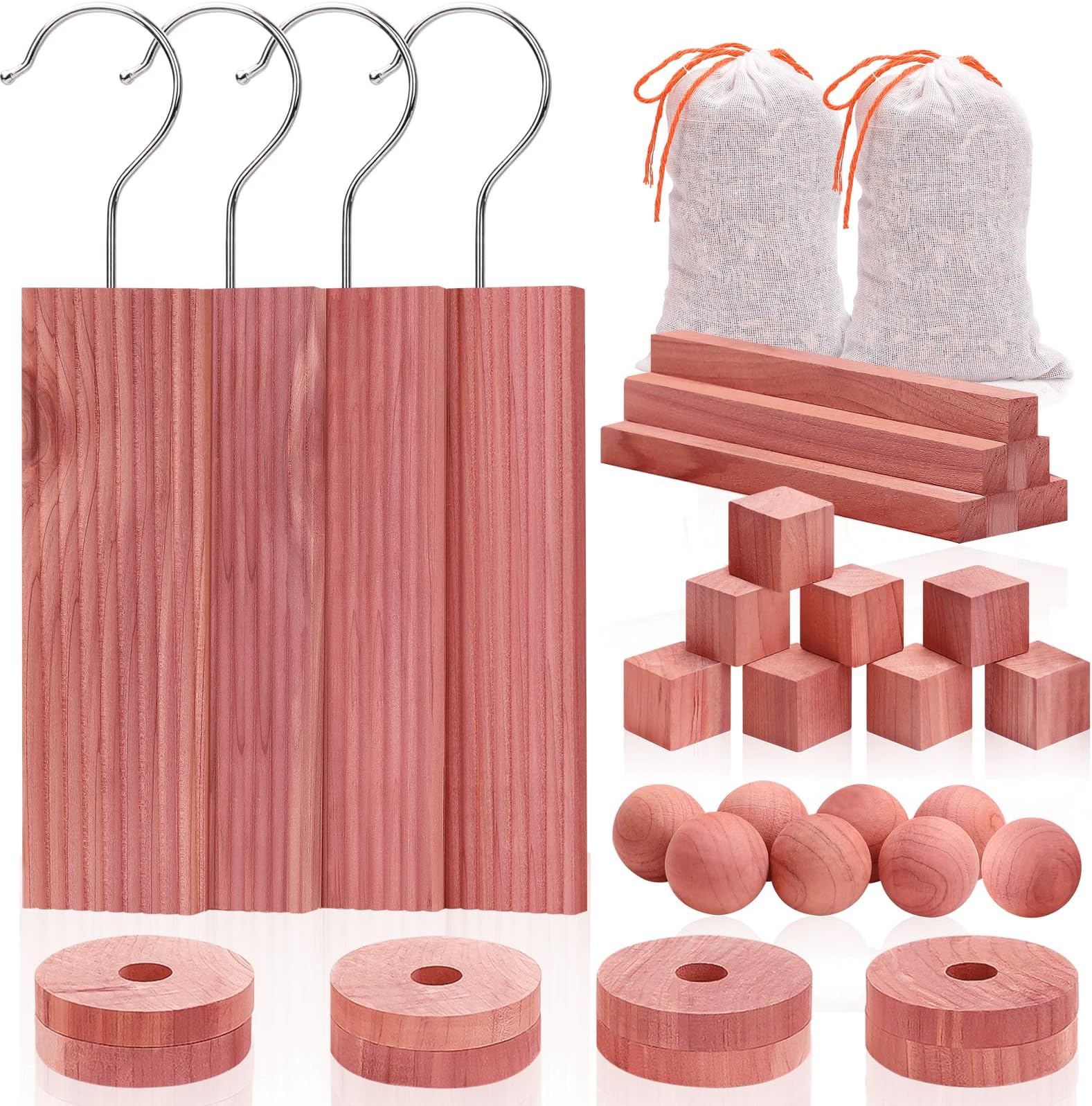Amazon.com : Homode Cedar Blocks for Clothes Storage, Set of 40, Cedar ...
