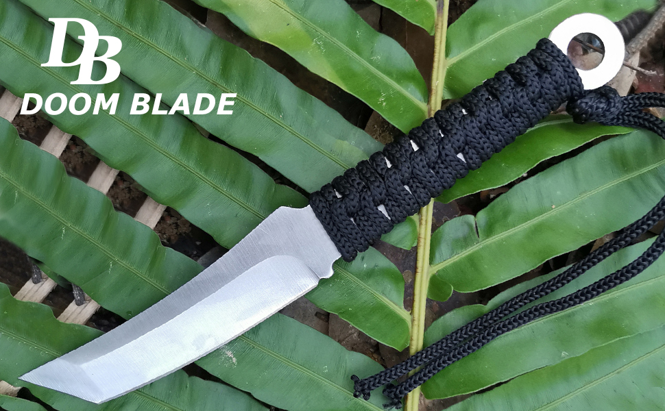 Watch Mini Fixed Blade Hunting Knife Nylon Rope Handle with Sheath on ...