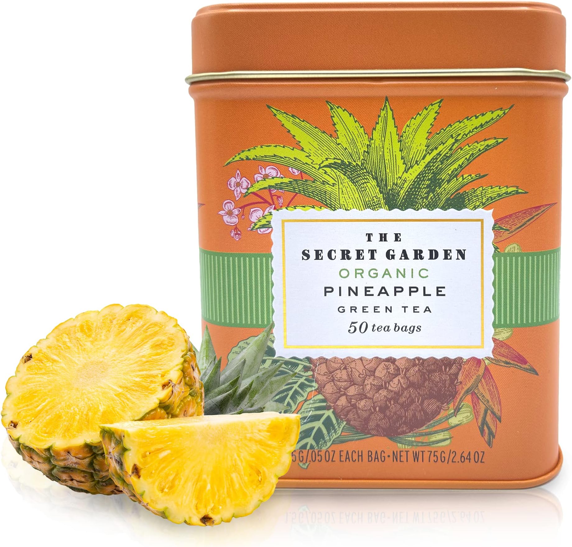 Amazon.com : Organic Ceylon Pineapple Green Tea - 50 Packets - Natural ...