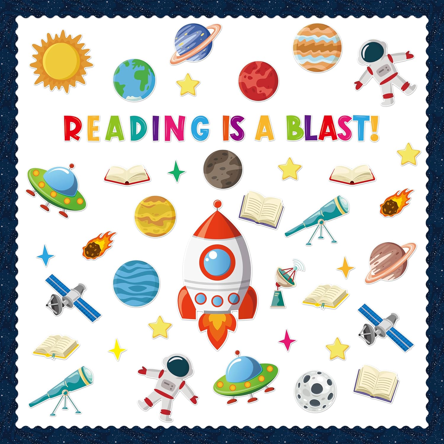 99Pcs Back to School Outer Space Bulletin Board Australia | Ubuy