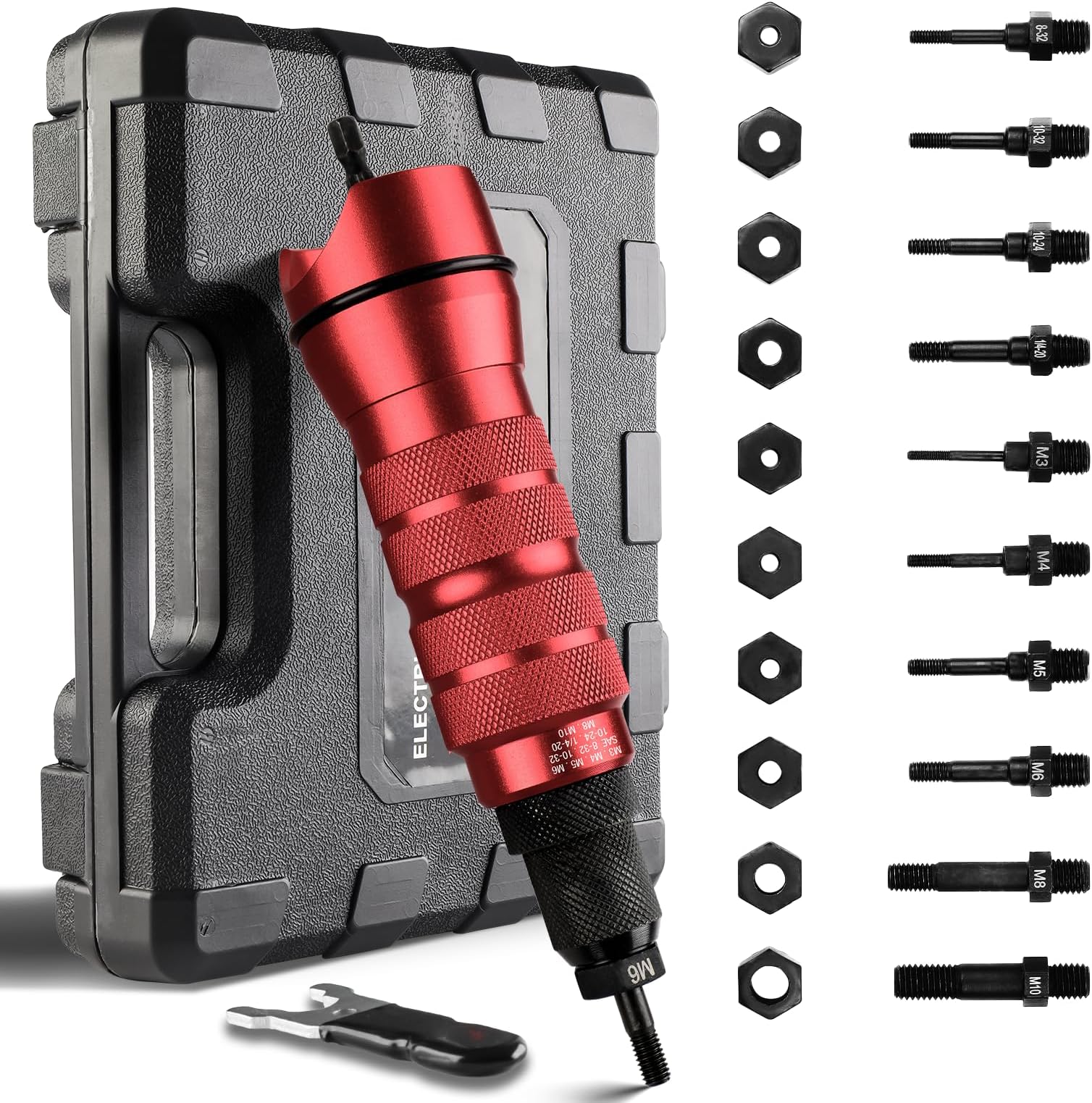 Amazon.com: GATTLELIC Rivet Nut Drill Adapter Kit,Rivet Gun Tool, Air ...