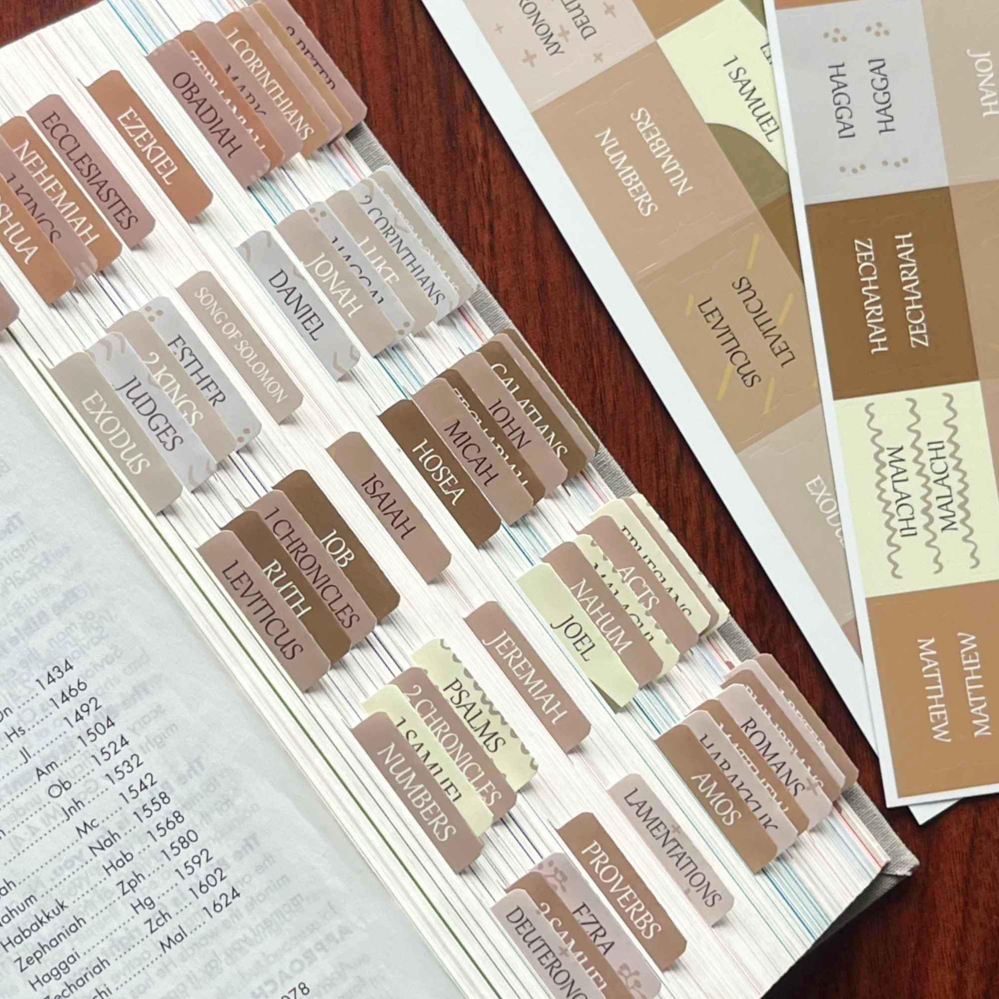 Amazon.com : Laminated Bible Tabs, Reposition Large Print Stickers ...