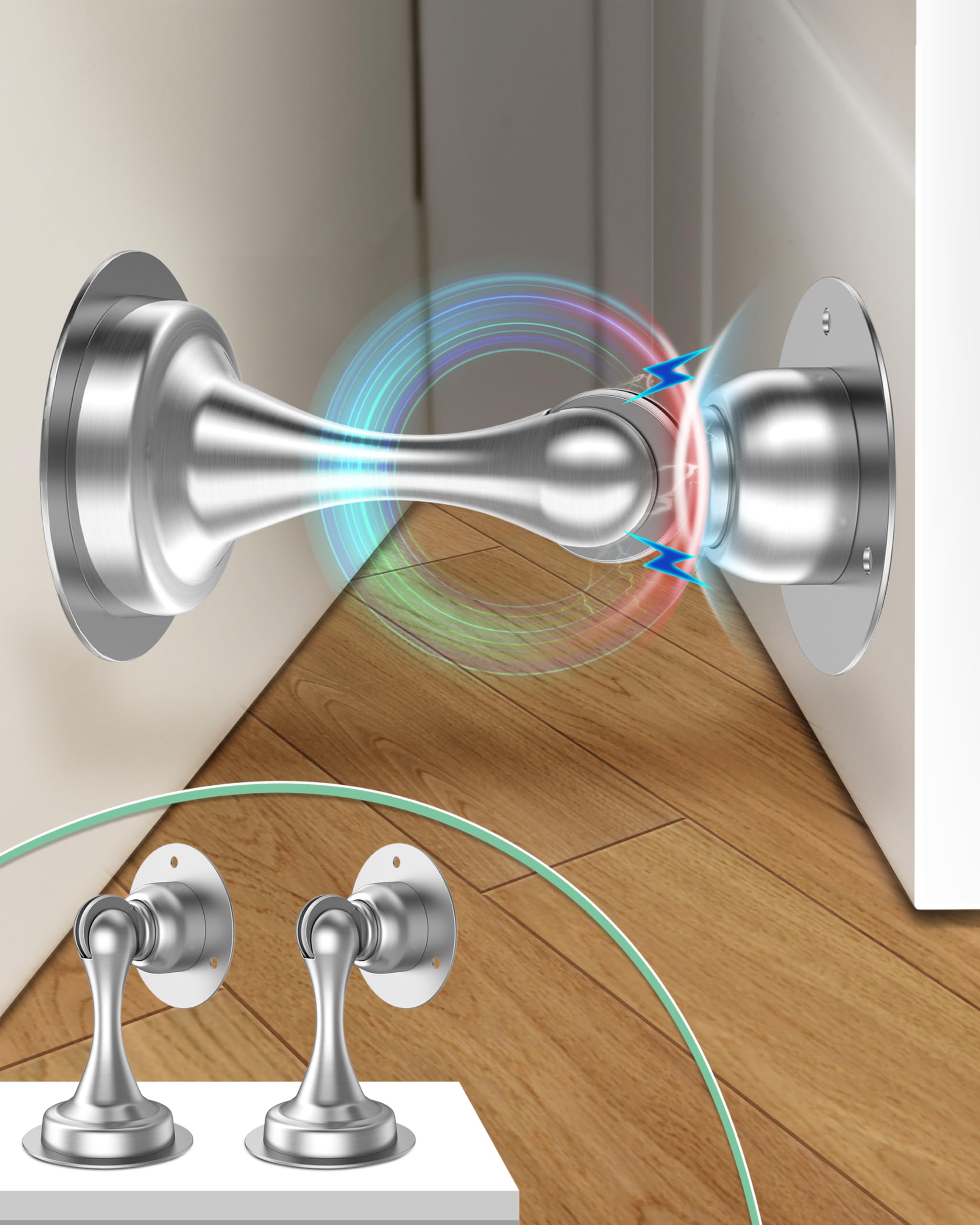 Snapklik.com : BUDONI Magnetic Door Catch - 2 Pack Holder To Keep Door ...