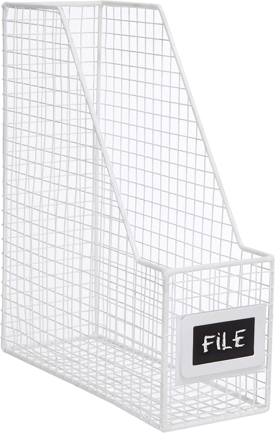 Amazon.com : White Metal Chicken Wire Document File Folder Organizer ...