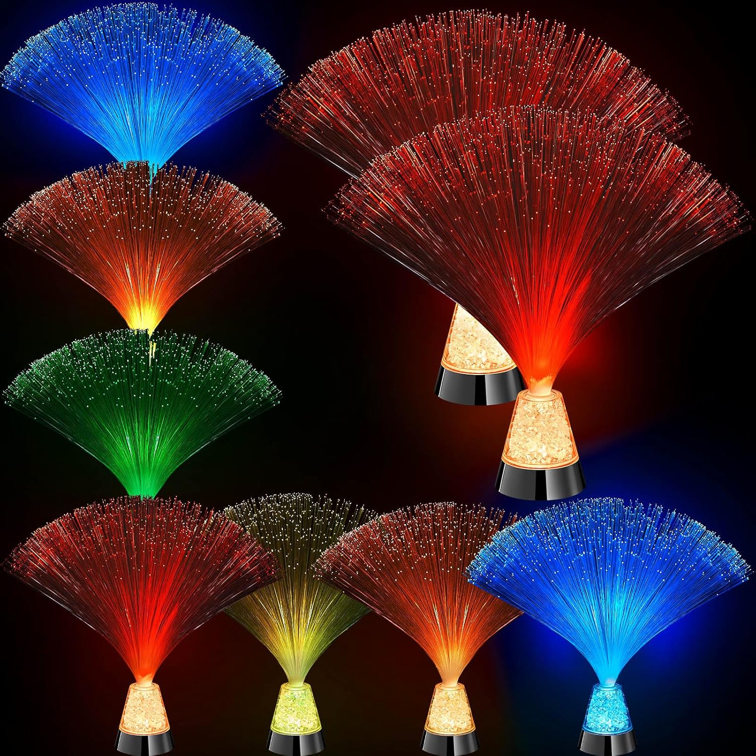 Amazon.com: Patelai 10 Pcs LED Fiber Optic Lamp Color Changing Fiber ...